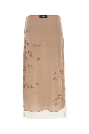 Fendi Antiqued Tulle Skirt - Pink