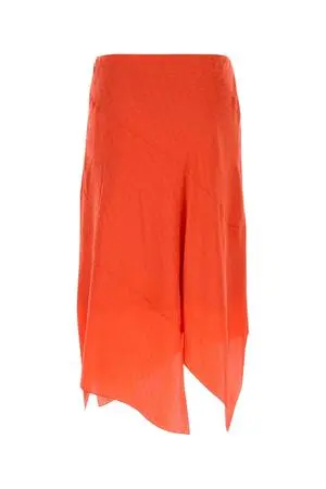 Fendi Coral Silk Skirt