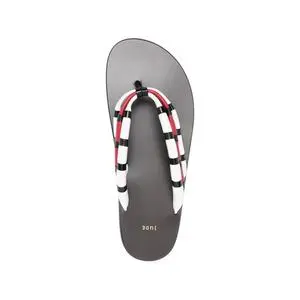 JUDE Leather Flat Sole Striped Straps Shoes