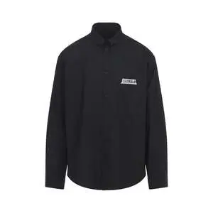 Balenciaga Ls Large Fit Shirt - Black