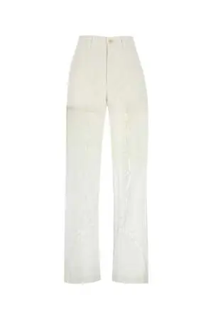 MARINE SERRE Cotton Pant - White