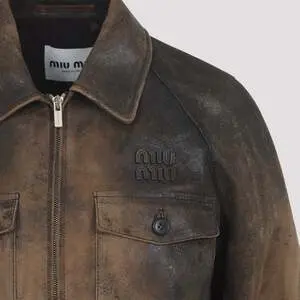 Miu Miu Lamb Leather Jacket