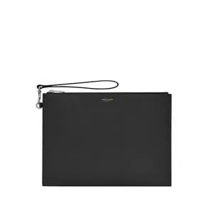 Saint Laurent Leather Pouch - Black