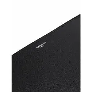 Saint Laurent Leather Pouch - Black