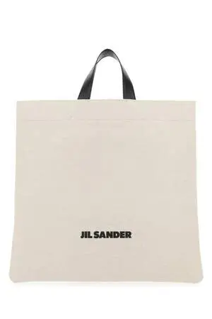 JIL SANDER Sand Canvas Shopping Bag - Brown