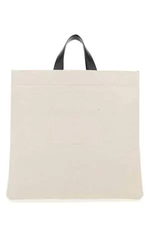 JIL SANDER Sand Canvas Shopping Bag