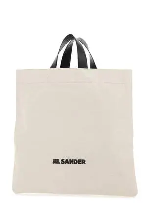 JIL SANDER Sand Canvas Shopping Bag - Brown