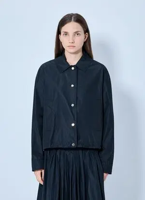Max Mara Collared Button-up Jacket - Black