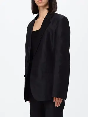 Gucci Cropped Silk Blazer - Black