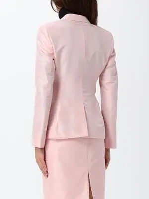 Gucci Cropped Single-breasted Silk Blazer With Peak Lapels