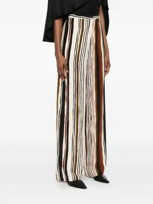 Max Mara Striped Wide-leg Trousers - Multicolor
