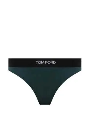TOM FORD Logo-band Briefs - Green