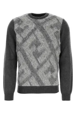 Fendi FENDI Embroidered Wool Blend Sweater Multicolor