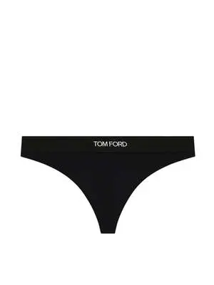 TOM FORD Logo Thong - Black