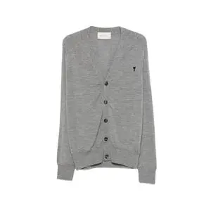 AMI Paris Grey Sweaters & Knitwear Cardigans - Gray