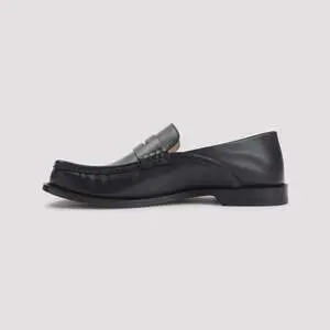 Loewe Campo Flap Back Loafers - Black