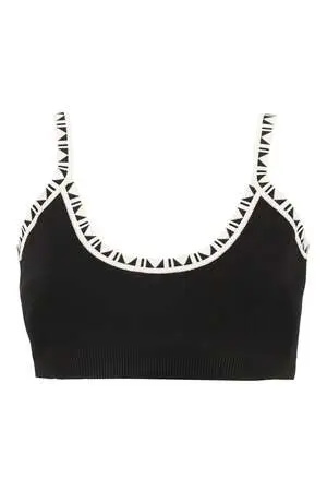 Versace Knit Crop Tank Top - Multicolor