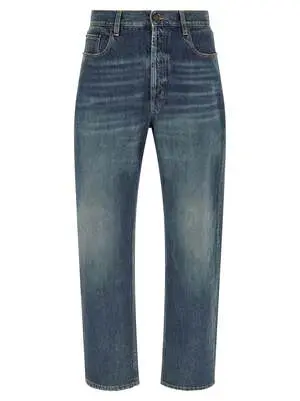 Saint Laurent Straight Leg Jeans - Blue