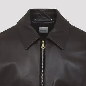 Paul Smith Regular Fit Leather Jacket