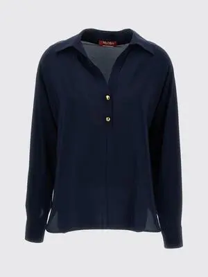 Max Mara Silk Polo Shirt - Blue