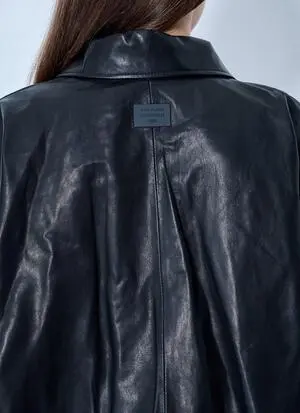 Acne Studios Leather Bomber Jacket - Black