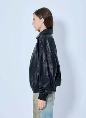 Acne Studios Leather Bomber Jacket