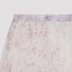 Alberta Ferretti Printed Organza Midi Skirt - Multicolor