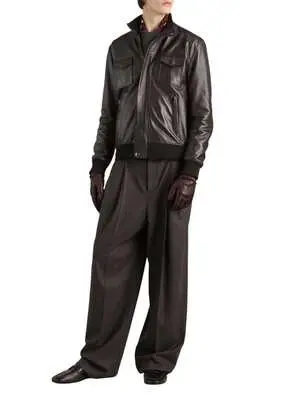 Dolce & Gabbana Lambskin Bomber Jacket