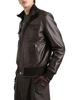 Dolce & Gabbana Lambskin Bomber Jacket
