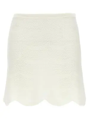 TOM FORD Crochet Mini Skirt - White