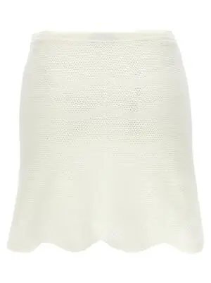 TOM FORD Crochet Mini Skirt - White