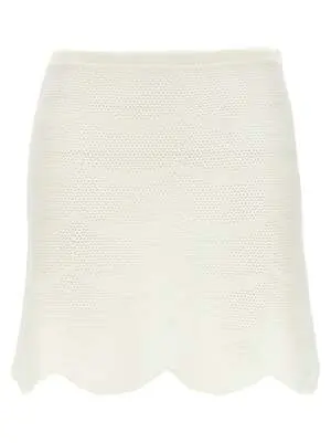 TOM FORD Crochet Mini Skirt - White