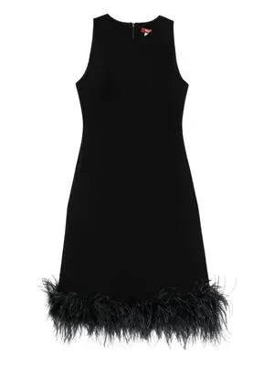 Max Mara Feather Hem Short Dress - Multicolor