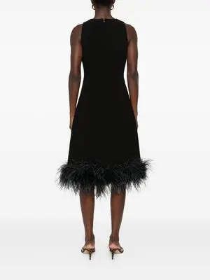 Max Mara Feather Hem Short Dress - Multicolor
