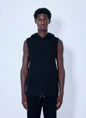 Rick Owens Hooded Tank Top - Black