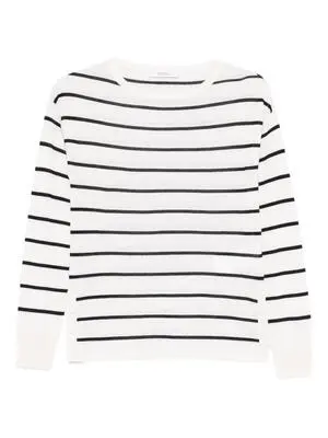 Max Mara Cashmere And Silk Striped Sweater Multicolor