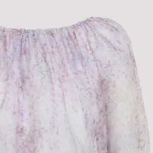 Alberta Ferretti Printed Organza Blouse - Multicolor