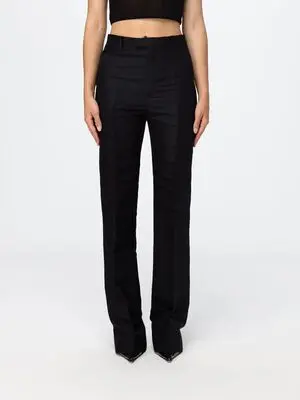 Gucci Slim Fit Flared Silk Trousers With Tailored Cut - Black