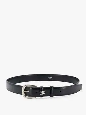 Celine Vivienne Leather Belt - Black