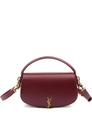 Saint Laurent Voltaire Bag In Box Leather - Red