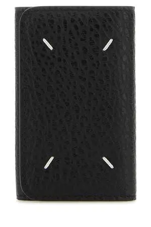 MAISON MARGIELA Leather Four Stitches Keyring Case - Black