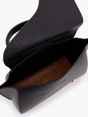 ATP ATELIER Arezzo Leather Shoulder Bag - Black