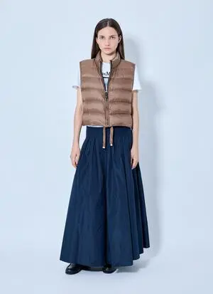 Max Mara Quilted Puffer Gilet - Brown
