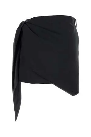 Prada Midnight Mohair Blend Mini Skirt