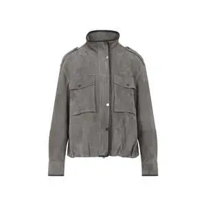 Brunello Cucinelli Suede Jacket - Gray