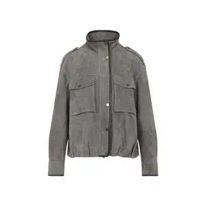 Brunello Cucinelli Suede Jacket - Gray