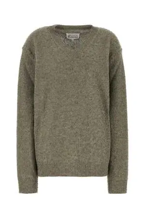 MAISON MARGIELA Sage Wool Blend Sweater - Green