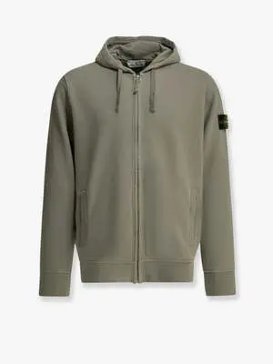 Stone Island Organic Cotton Sweatshirt With Lateral Logo Patch - Multicolor