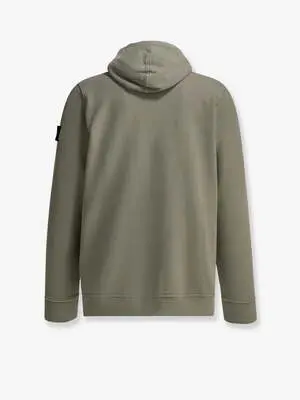 Stone Island Organic Cotton Sweatshirt With Lateral Logo Patch