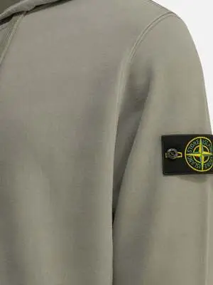 Stone Island Organic Cotton Sweatshirt With Lateral Logo Patch